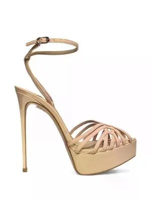 LE SILLA Caged Platform Stiletto Sandals - Neutrals