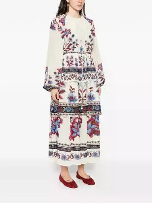 Farm Rio Malu Winter Floral-print Maxi Dress