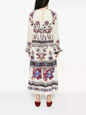 Farm Rio Malu Winter Floral-print Maxi Dress