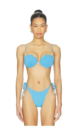 L*Space Sunrise Shell Bikini Top - Cornflower