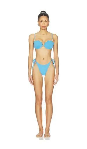 L*Space X Sunrise Shell Bikini Top - Cornflower
