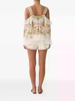 Camilla Floral Lace Trim Shorts