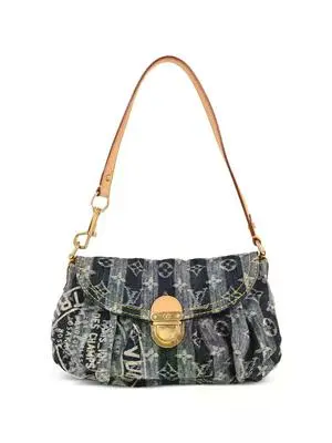 LOUIS VUITTON 2006 Mini Pleaty Raye Denim Tote Bag
