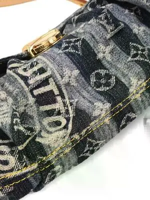 LOUIS VUITTON 2006 Mini Pleaty Raye Denim Tote Bag