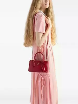 Prada Mini Galleria Saffiano Leather Tote Bag - Red
