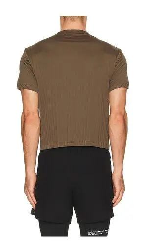 Satisfy Auralite Pleated Tee Shirt In Brown
