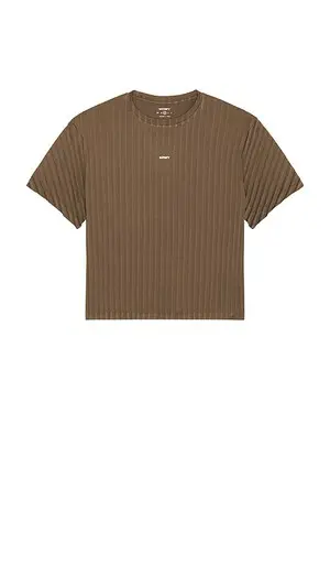 Satisfy Auralite Pleated Tee Shirt In Brown
