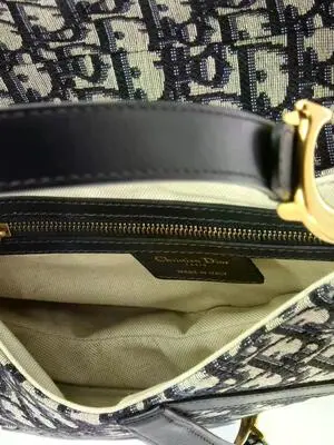 Dior Saddle Handbag Oblique Canvas Medium - Blue