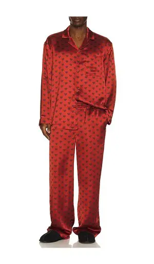 SKIMS Sleep Sateen Set In Red
