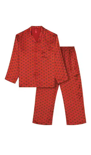 SKIMS Sleep Sateen Set In Red