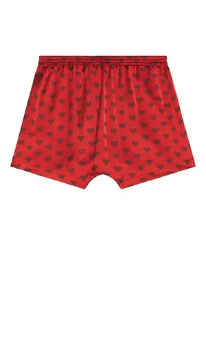 SKIMS Sleep Sateen Boxer In Red