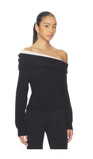 Line & Dot Ysa Off-the-shoulder Pullover Sweater