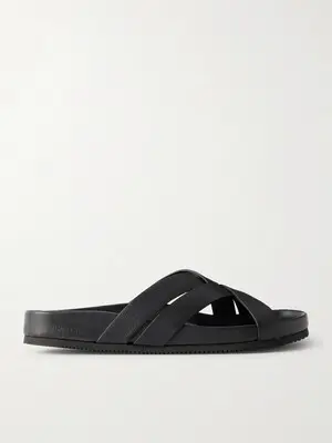TOM FORD Woven Leather Sandals - Black