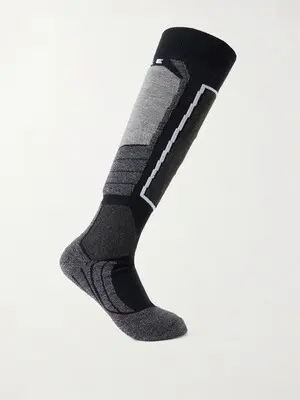 Falke Sk2 Intermediate Three-pack Stretch-knit Socks - Black