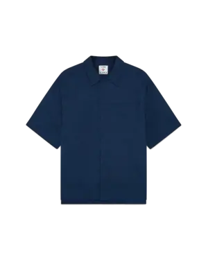 Casablanca Navy Monogram Short Sleeve Shirt - Multicolor