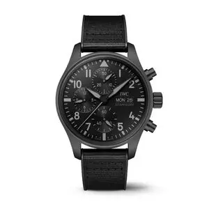 IWC SCHAFFHAUSEN Pilot’s Chronograph 41 Top Gun Ceratanium® Black Dial Watch - Titanium
