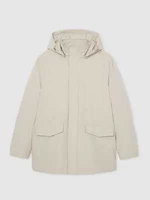 REISS Lucan Hooded Zip-through Padded Jacket