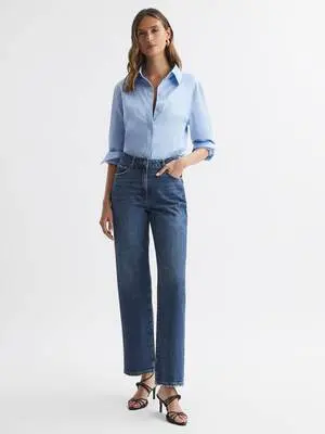 REISS Selin Mid-rise Straight-leg Jeans