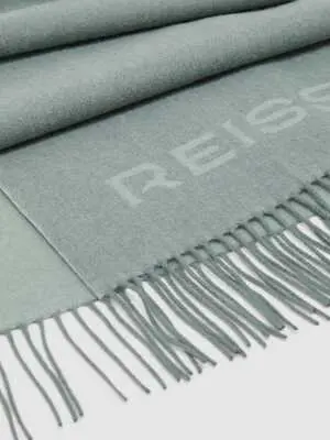REISS Logo Picton Logo Wool-cashmere Logo Scarf