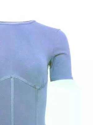FLEUR DU MAL Seam Detail T-shirt Bodysuit - Blue