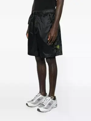 Stone Island Logo Patch Ripstop Shorts