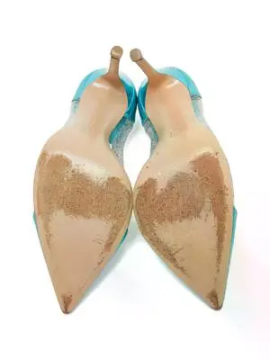 GIANVITO ROSSI Metallic-finish Heeled Pumps