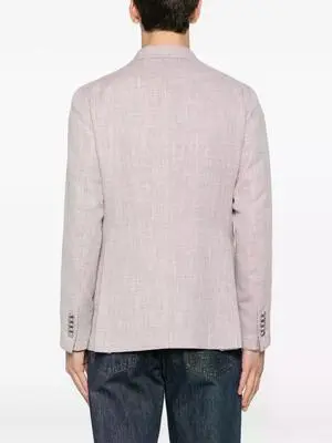 Tagliatore Double-breasted Herringbone Blazer - Pink
