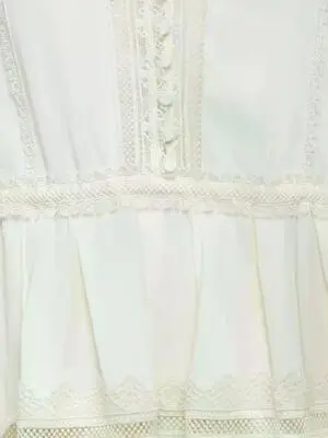 SELF-PORTRAIT Lace-trimmed Buttoned Dress