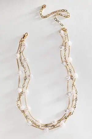 Ettika Dressed Layered Necklace - Pearl