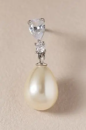 STUDIO BRIDE Crystal Stacked Pearl Drop Earrings