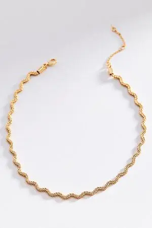 Anthropologie Winding Chain Necklace - Gold
