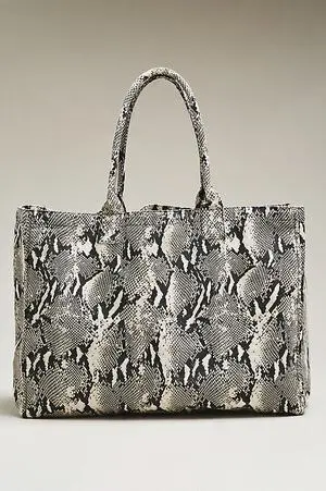 ANINE BING Leo Canvas Tote Bag - Python