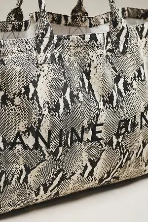 ANINE BING Leo Canvas Tote Bag - Python