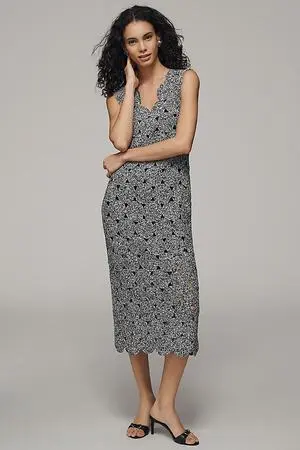 SIMONMILLER Muro Crochet Midi Dress - Black & White Space Dye