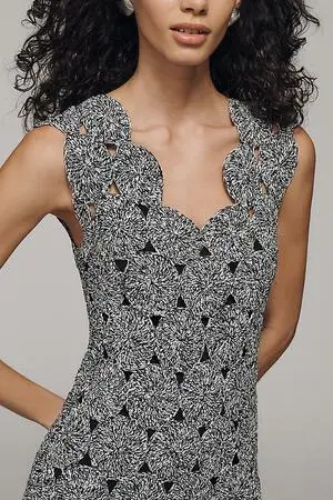 SIMONMILLER Muro Crochet Midi Dress - Black & White Space Dye