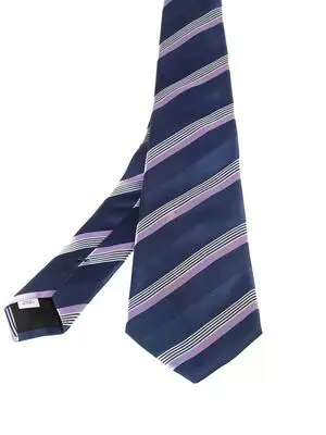 Valentino Garavani 2000s Striped Silk Neck Tie - Blue