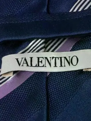Valentino Garavani 2000s Striped Silk Neck Tie