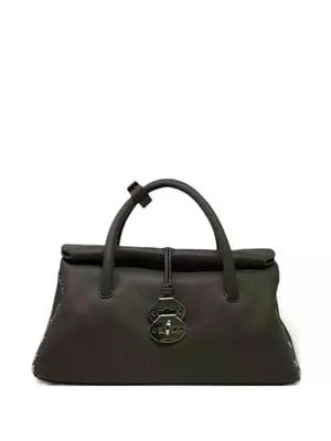 ZANELLATO Small Dotta® Studded Tote Bag - Brown
