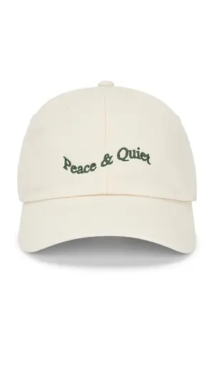 MUSEUM OF PEACE & QUIET Wordmark Tye Dye Dad Hat - White