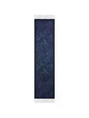 Etro Paisley Jacquard Scarf - Blue