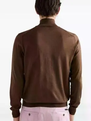Prada Ribbed Turtleneck Sweater - Brown