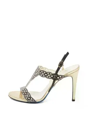LORIBLU Geometric Leather Sandals