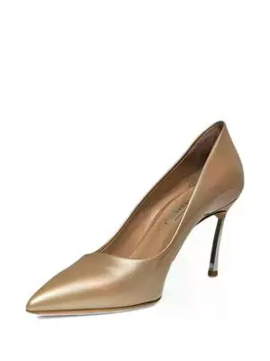 Casadei Pointed-toe Pumps With Sculptural Heel