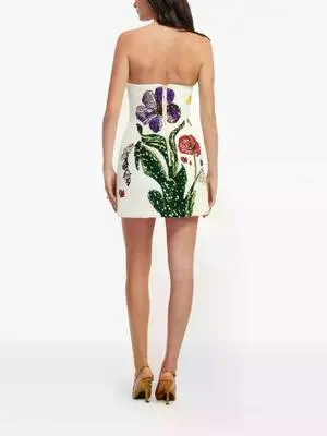LEO LIN Floral Strapless Mini Dress