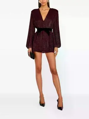 Retrofete Sequin V-neck Mini Dress