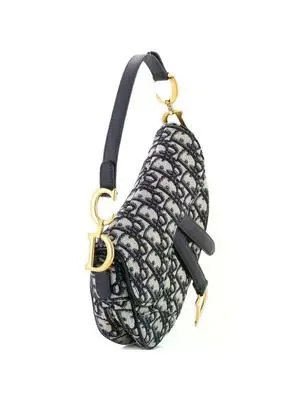 Dior Saddle Handbag Oblique Canvas Mini - Blue