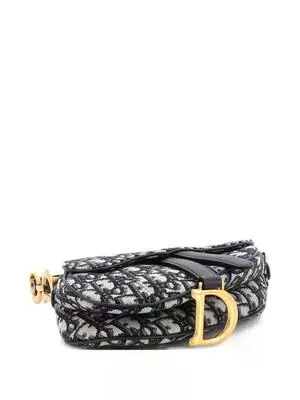 Dior Saddle Handbag Oblique Canvas Mini - Blue