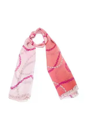 Valentino Garavani Ombré Logo-print Scarf - Pink