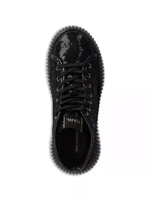 Karl Lagerfeld Sequin-embellished Platform Sneakers