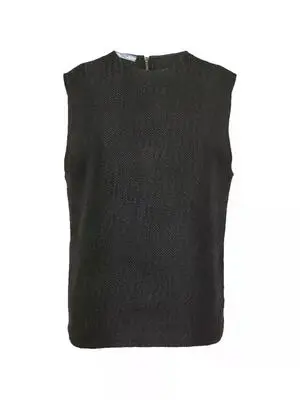 Prada Herringbone Sleeveless Top